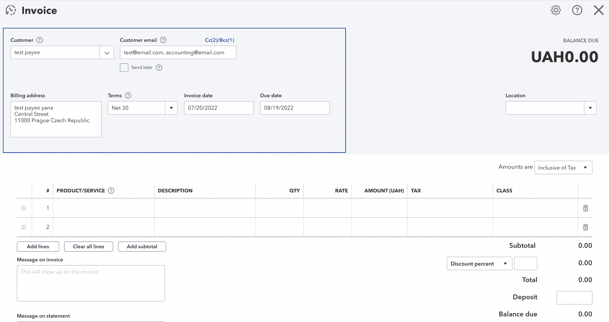 How to Create an Invoice in QuickBooks Online