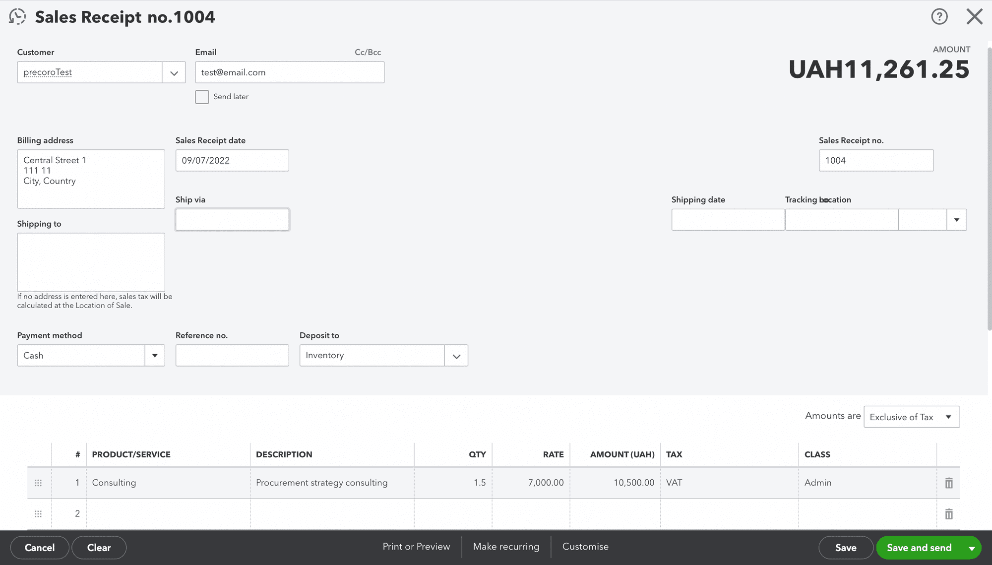 What is a Sales Receipt in QuickBooks Online